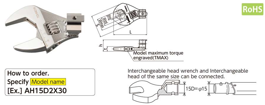 AH Adjustable Open End Interchangeable Head – MTCS
